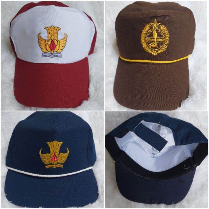 TOPI SEKOLAH SD / PRAMUKA/ SMP BORDIR | Lazada Indonesia