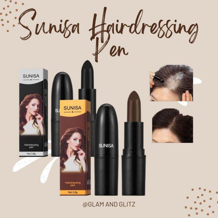 ORIGINAL SUNISA Hairdressing Pen Black and Brown Repair Cream Hair ...