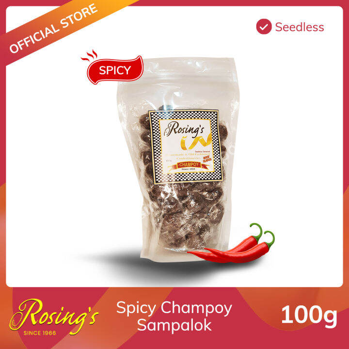 Rosing's Tamarind Candy (Champoy Sampalok Spicy Flavor) 100 grams 1 ...