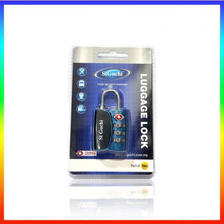 ST GUCHI TSA LUGGAGE LOCK 3 DIGIT COMBINATION PEARL BLUE COLOUR | Lazada