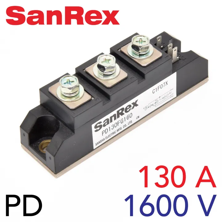 SanRex ไทริสเตอร์ โมดูล Thyristor/SCR Power Module 130A 1600V (PD130FG160) | Lazada.co.th