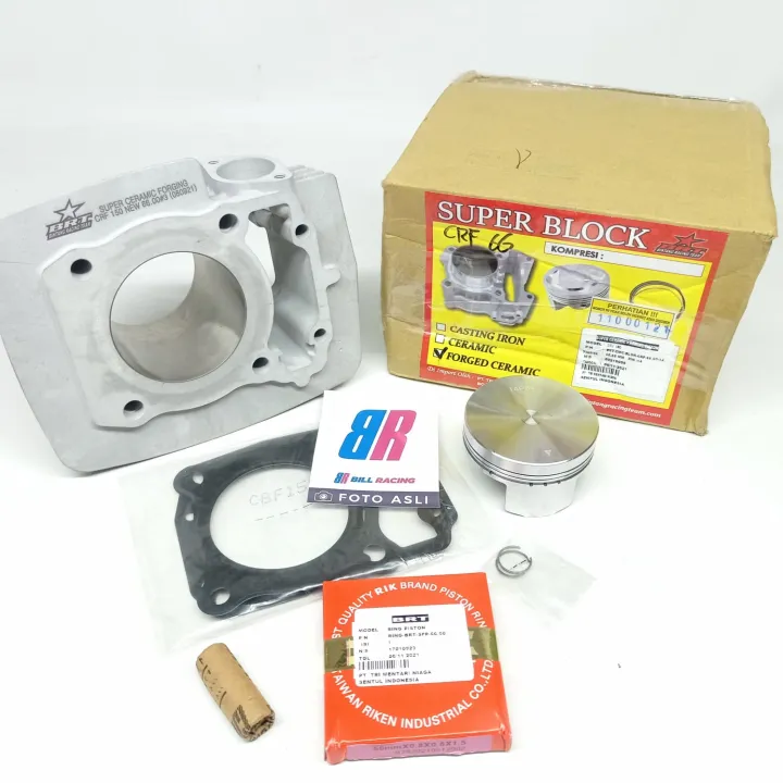 SUPER BLOK CERAMIC & FORGED PISTON BRT 66 MM CRF 150 | Lazada Indonesia