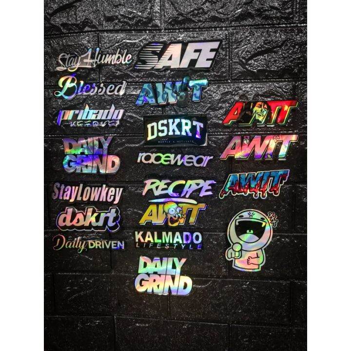 Hologram Motorcycle Car Sticker Helmet Visor Decals SAFE RECIPE ...