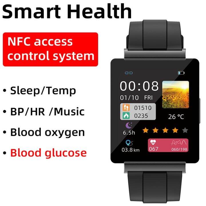 UGUMO KS01 Non Invasive Blood Glucose Smart Watch Heart Rate BP Body ...