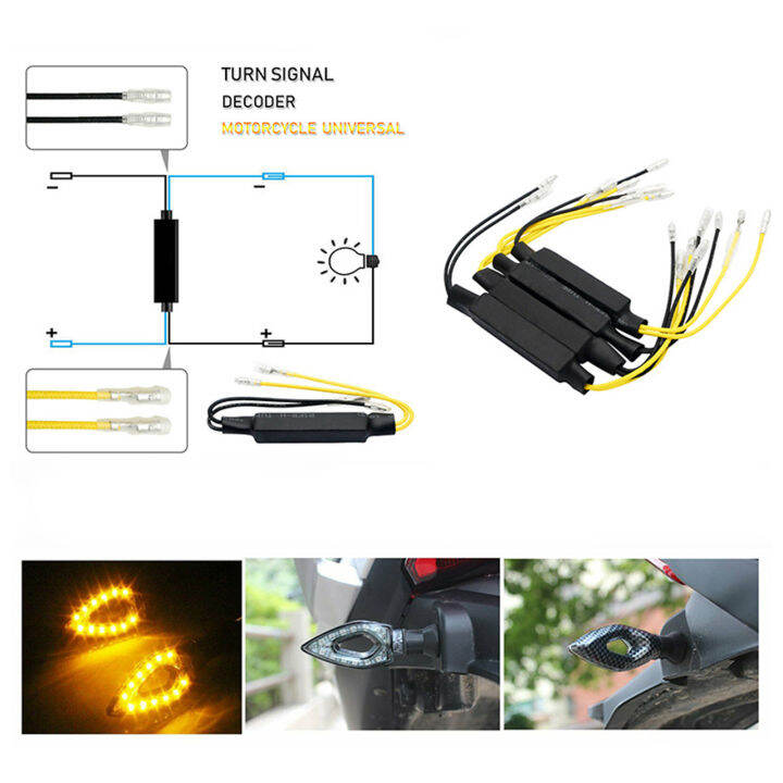 12V Motorcycle LED Resistor Kit HID Anti Flicker Error Decoder Warning ...