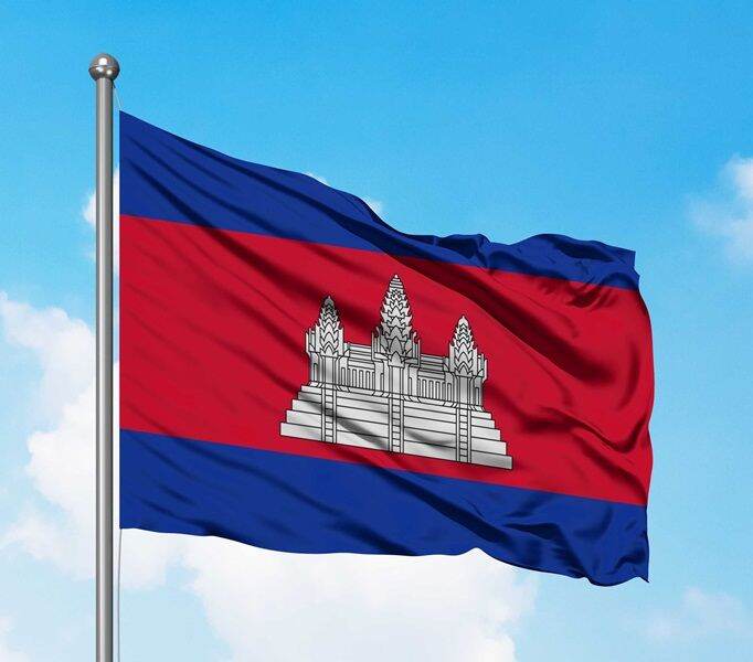 Bendera Negara Kamboja 150 x 90cm / National Flag of Cambodia | Lazada ...