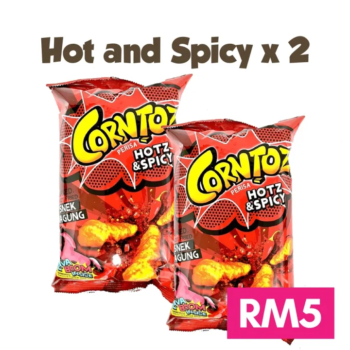 Corntoz Hot and Spicy 100g | Chili Cheese 100g | Smoky BBQ 100g | Lazada