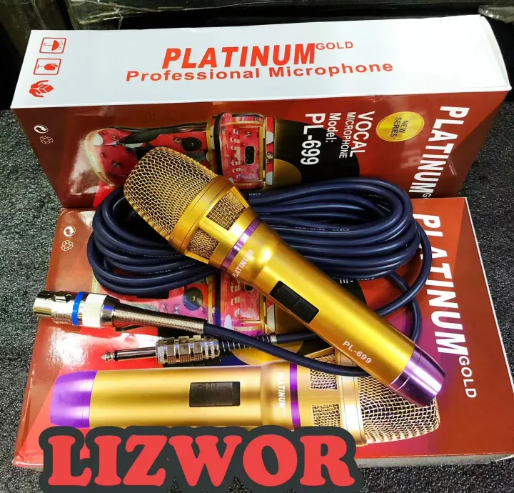 Platinum vocal Microphone PL-699 dynamic microphone for videoke/karaoke ...