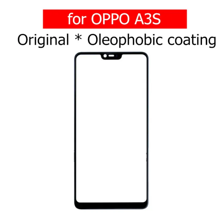 for OPPO A3s Touch Screen Sensor Glass Panel Touchscreen Panel Front Outer Glass Replace Parts ...