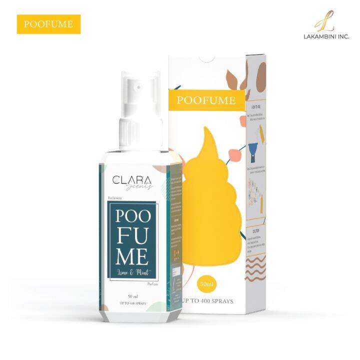 Lime Mint Poofume - Poop Spray Odor Buster Cleaner Clara Scents (50ml ...