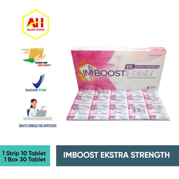 Imboost Force Extra Strength E S Ekstra Streng tablet 1 strip isi 10 ...