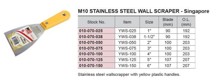 M10 Stainless Steel Wall Scraper - Singapore | Lazada