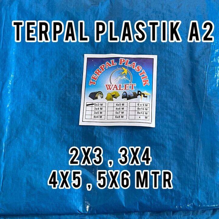 TERPAL TENDA PLASTIK BIRU + RING A2 - 2X3 METER - MURAH MERIAH | Lazada ...