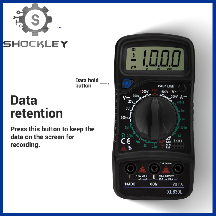 Shockley XL830L Digital Multimeter High Precision Digital Multimeter ...