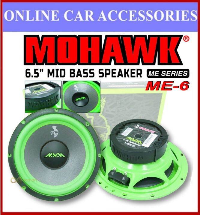 Mohawk ME SERIES 6.5” inch Bass Mid 120w Car Speaker Spk Kereta Spiker ...