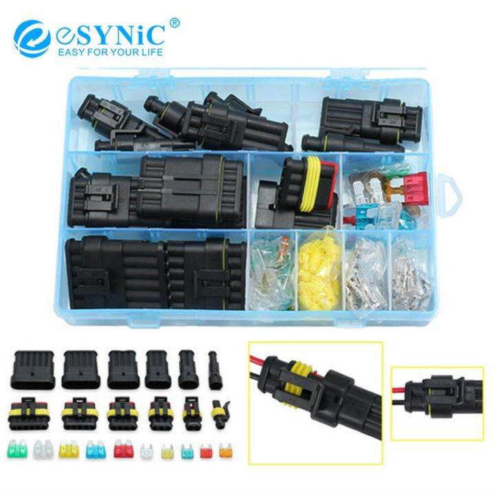 eSYNiC 6 Pin Sealed Waterproof Electrical Wire Connector Plug Terminal ...