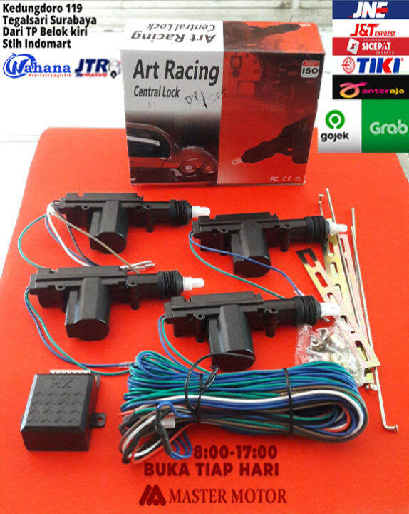 Central Lock Art Racing 1 set Hitam / Kunci Sentral 4 Pintu Otomatis ...