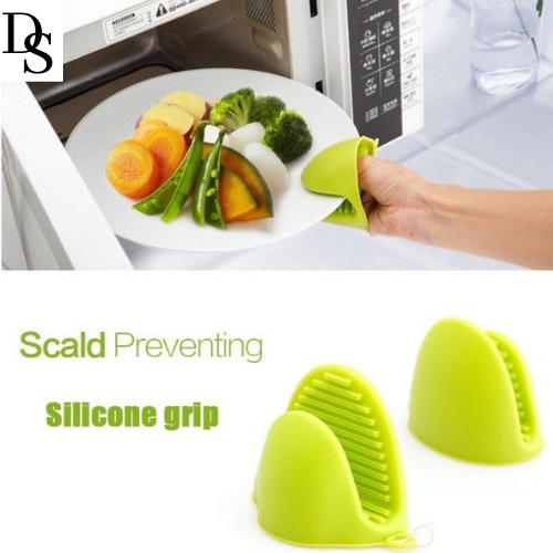 1PCS Kitchen Silicone Glove Grip Pinch Mitts Oven Pot Holder Tool ...