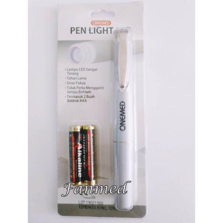 OneMed Penlight Pen Light Senter Medis Sinar Putih LED Mata Lidah THT ...