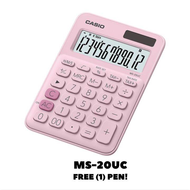 Casio Ms20uc Mini Desk Type Calculator free pen♨ | Lazada PH