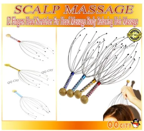 Scalp Massage Machine Head Massager Scalp Scratcher 12 Fingers Head ...