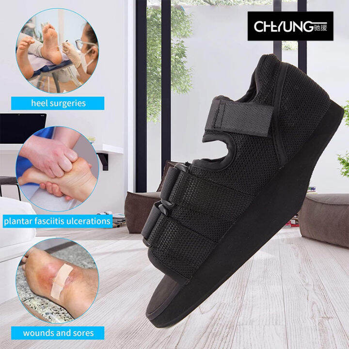 Post-op Shoes Heel Wedge Healing Shoe Lightweight Heel Relief Medical ...