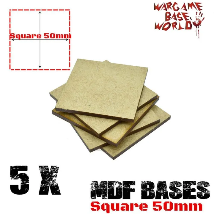 MDF Bases - 50Mm Square Bases- Basing Laser Cut Wargames Wood | Lazada PH