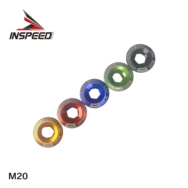 INSPEED CNC M20 Hollow Crank Bolt Mountain Bike Crank Cover Aluminum ...
