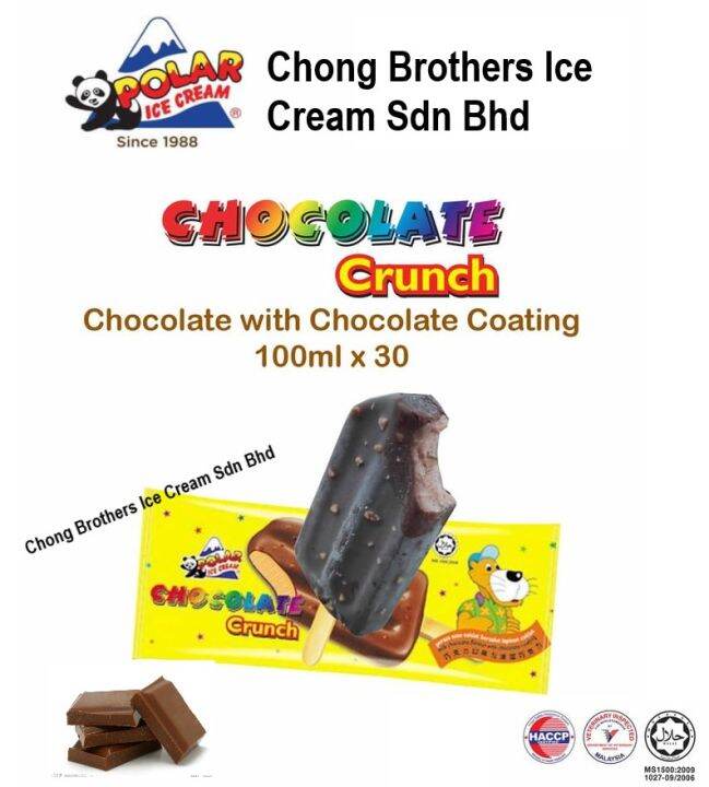 Polar Ice Cream Chocolate Coating Flavour Chocolate Crunch 30 pcs ...