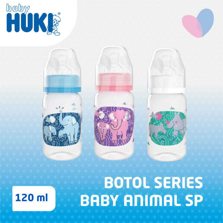 Huki Botol PP SP Round 120ml - Seri Botol Baby Animal | Lazada Indonesia