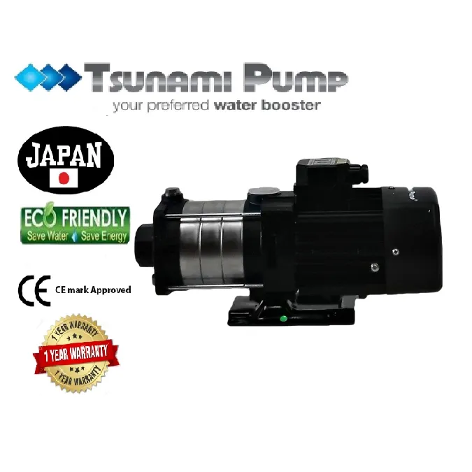 Tsunami CMH4-40T Three Phase Home Horizontal Multi-Stage Pump Water ...