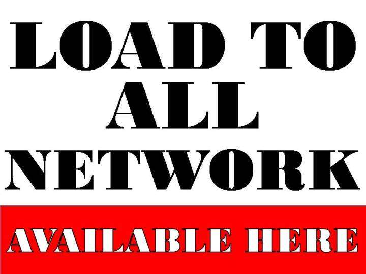 LOAD TO ALL NETWORK WATERPROOF LAMINATED SIGNAGE A4 SIZE | Lazada PH