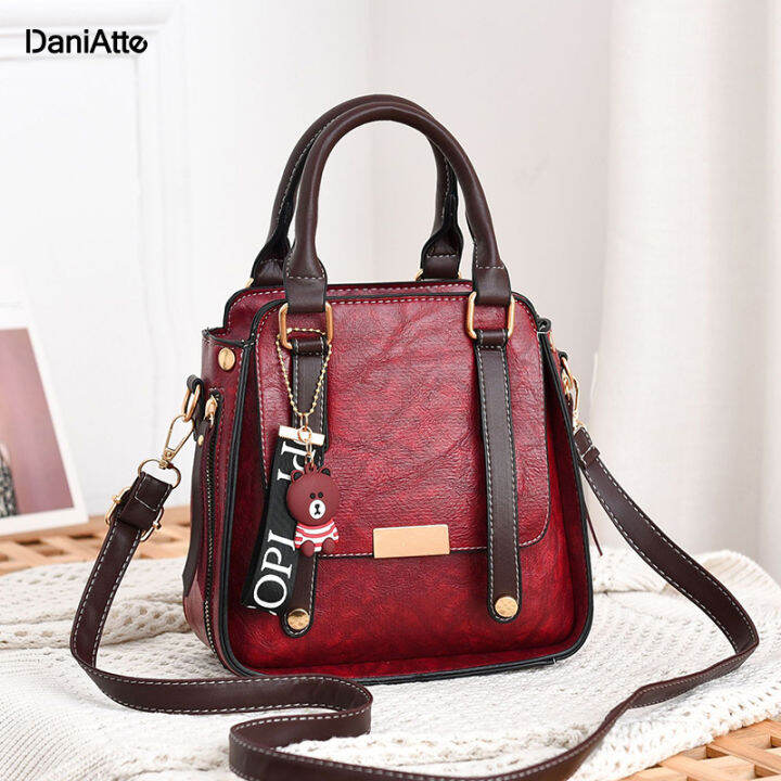 Dani Atte ผู้หญิง Messenger กระเป๋าแฟชั่นขนาดใหญ่กระเป๋าสะพายไหล่หนังพียูคุณภาพสูง Messenger ...