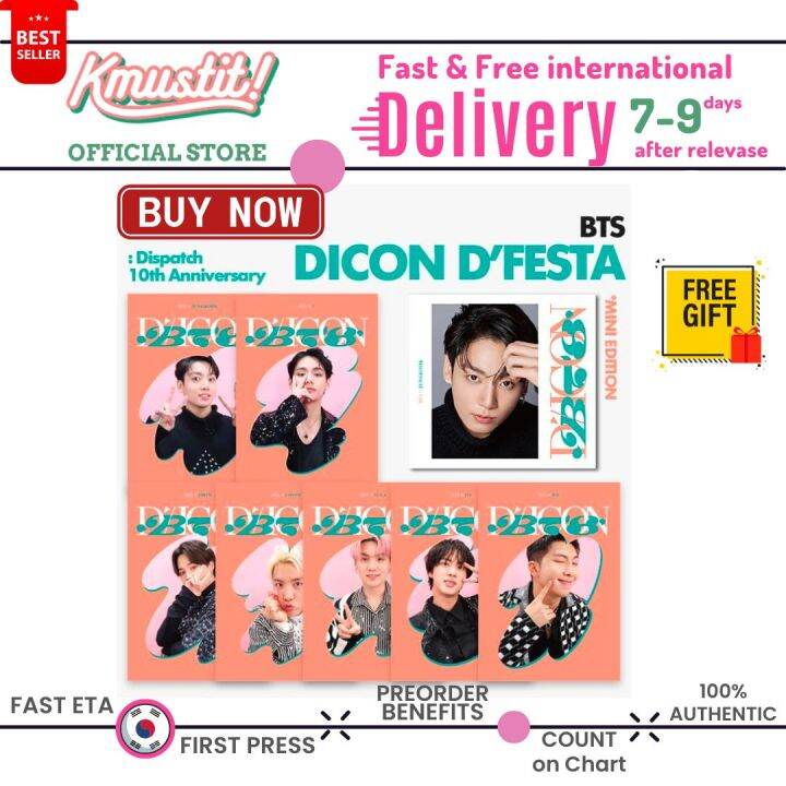 on hands【2023 NEW】DICON MINI BTS Dfesta mini edition RM JIn Suga J-hope ...