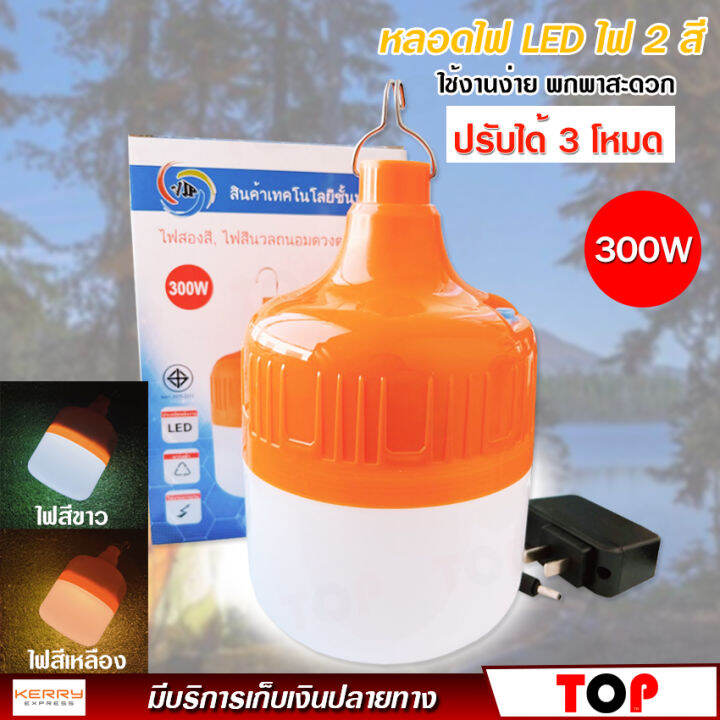 หลอดไฟ LED โคมไฟ รุ่น VJP-906 ชาร์จไฟบ้าน หลอดไฟชาร์จแบต กำลังไฟ 300w มีแสงขาว แสงนวล เหมาะกับ ...