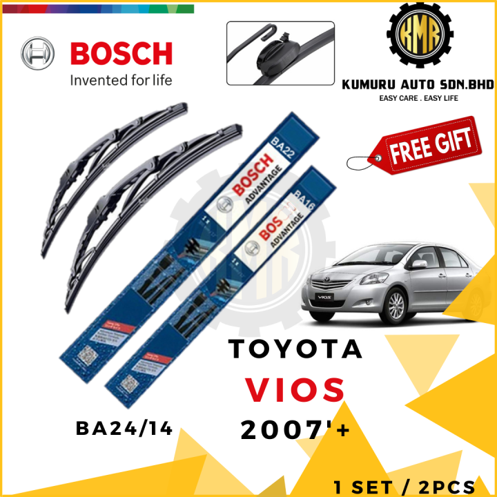 1 SET - TOYOTA VIOS NCP93 NCP150 WIPER - BOSCH ADVANTAGE WIPER FRONT BA24/14 | Lazada