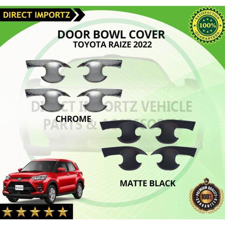 Toyota Raize 2022 Door Bowl Cover MATTE BLACK / CHROME | Lazada PH
