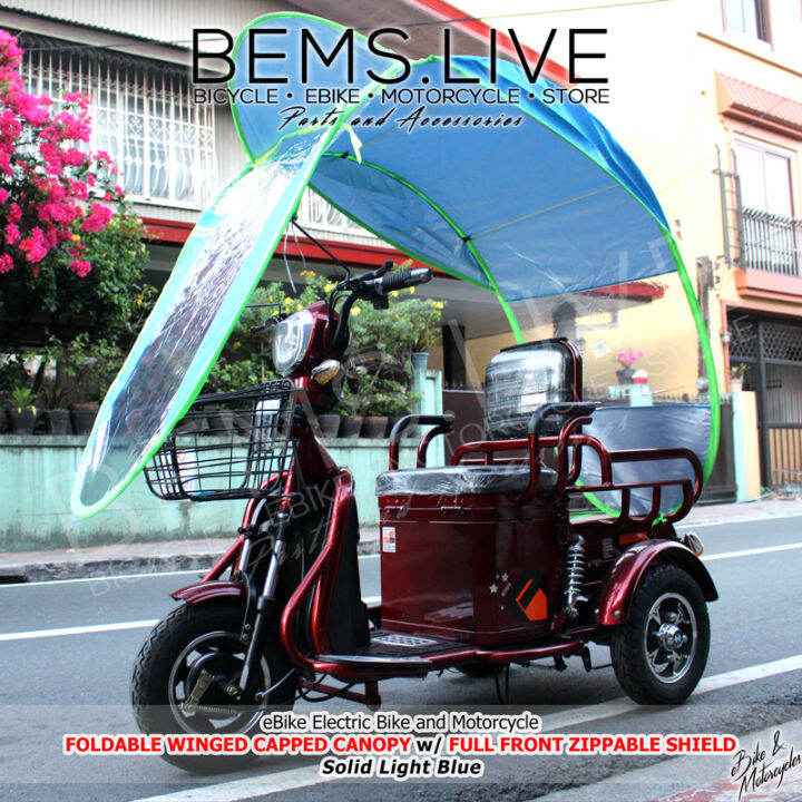 FOLDABLE WINGED CAPPED CANOPY with FULL FRONT ZIPPABLE REMOVABLE ...