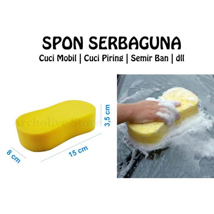 Sponge / Spons / Penggosok / Foam Busa Cuci Mobil Motor Piring warna ...