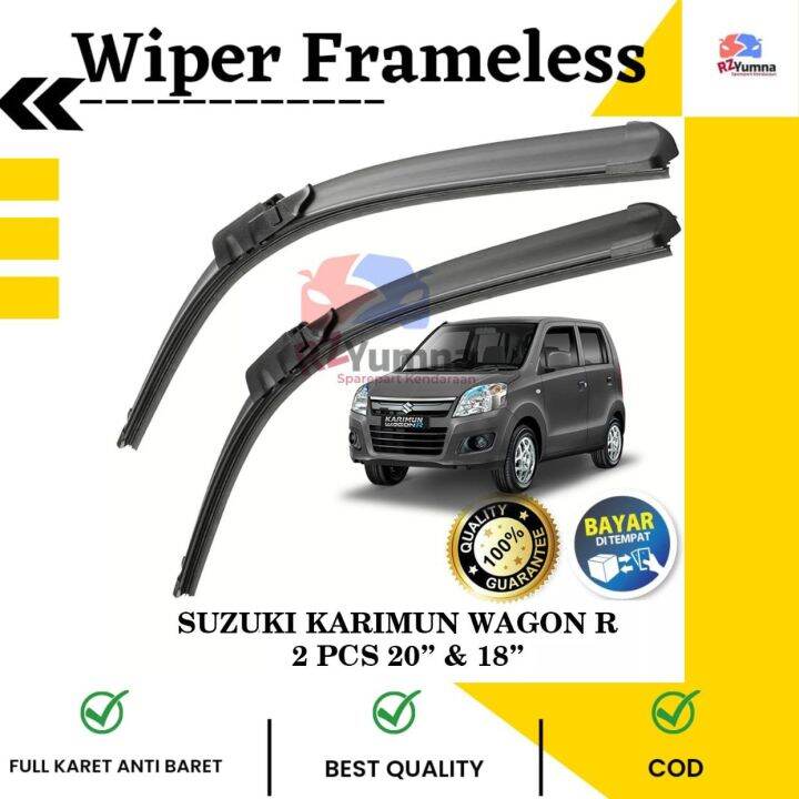 Wiper Frameless Full Karet Suzuki Karimun Wagon R/Karimun Kotak/Karimun Estilo Rezeki Yumna ...