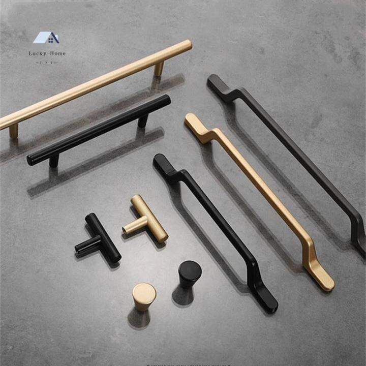 【Lucky】 Gold/Black Cabinet HandleDrawer Knob Shoe Cabinet Aluminium ...