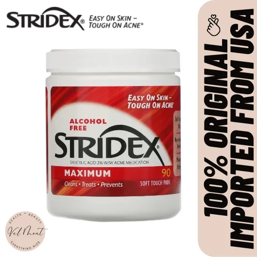 On Hand! Stridex Single-Step Acne Control, Maximum, Alcohol Free (55/90 Soft Touch Pads) | Lazada PH