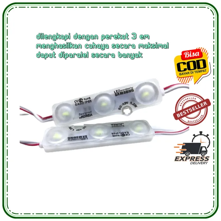 Samssung Lampu Led Modul 5730 Smd 12v Dc 3 Mata 12 V Volt Module Putih
