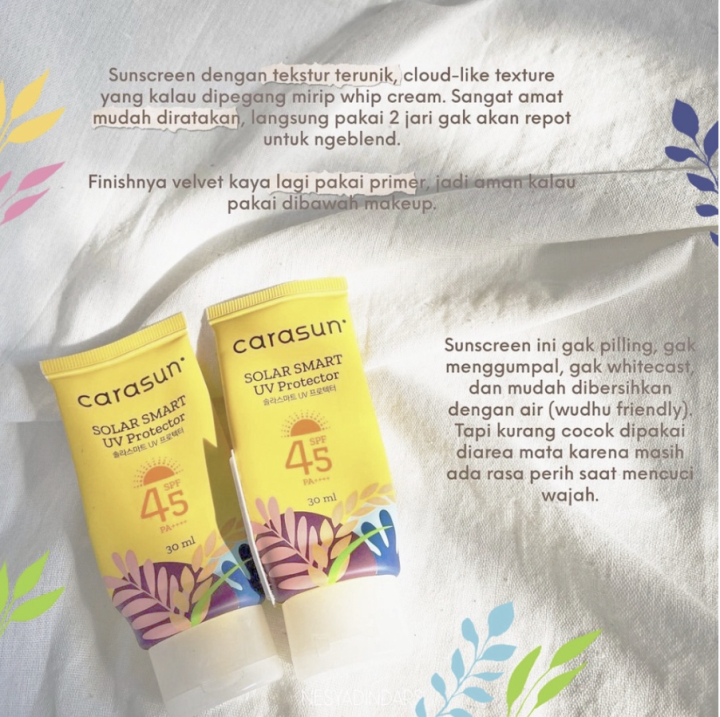 Carasun Sunscreen Wajah Solar Smart UV Protector SPF45 | Lazada Indonesia