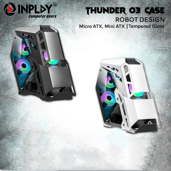 Inplay THUNDER 03 ROBOT DESIGN GAMING CASE PC CASE Micro Atx Case ...