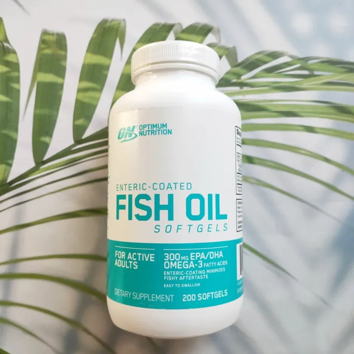 น้ำมันปลา Enteric-Coated Fish Oil 300 mg EPA/DHA Omega-3 Fatty Acids ...