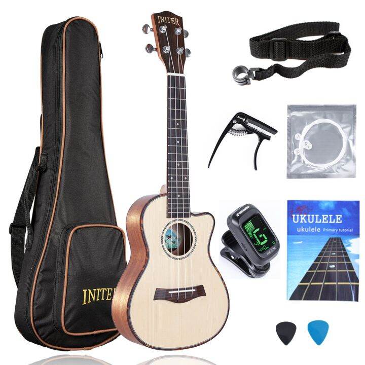 INITER 23 inch concert Solid Top ukulele traditional instrument small ...