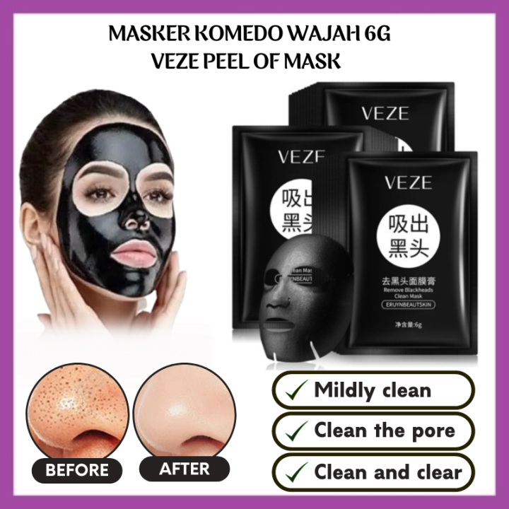 Masker Komedo Wajah Peel Off Charcoal Blackhead Mask Sachet 6gr ...