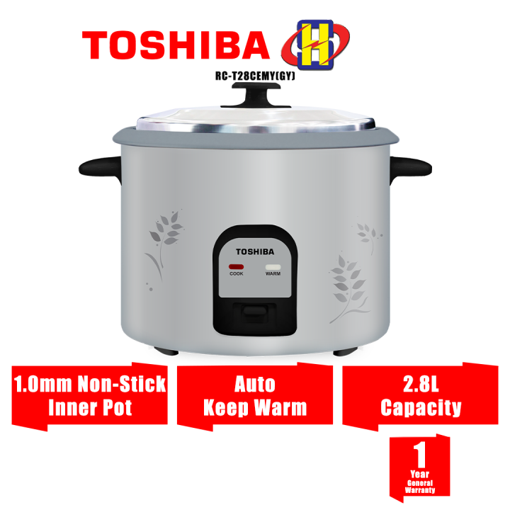 Toshiba Rice Cooker (2.8L) Non-Stick Inner Pot Rice Cooker RC-T28CEMY ...