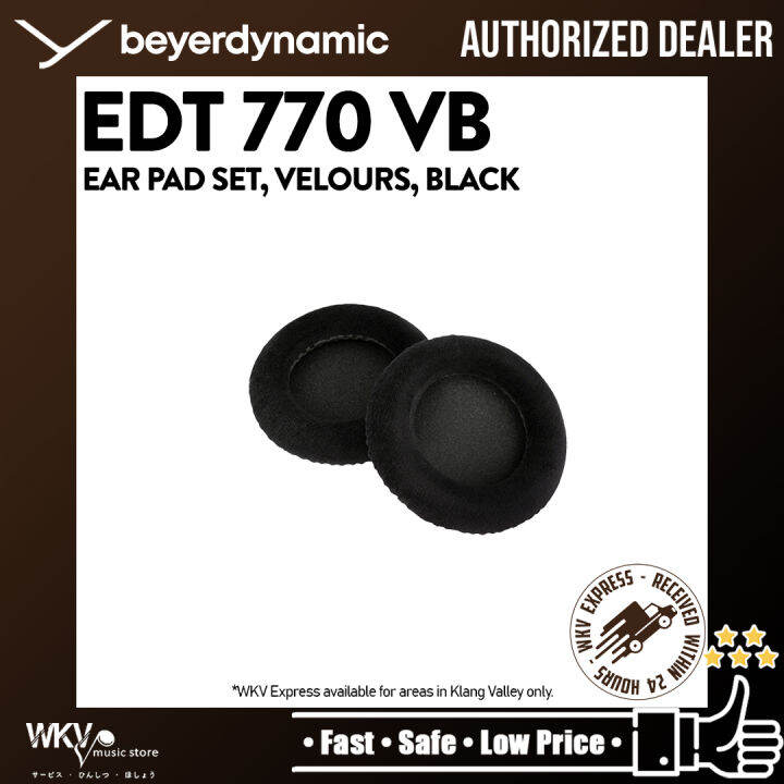 Beyerdynamic EDT 770 VB Ear Pad Set, Velours, Black, Foam Pads Included ...